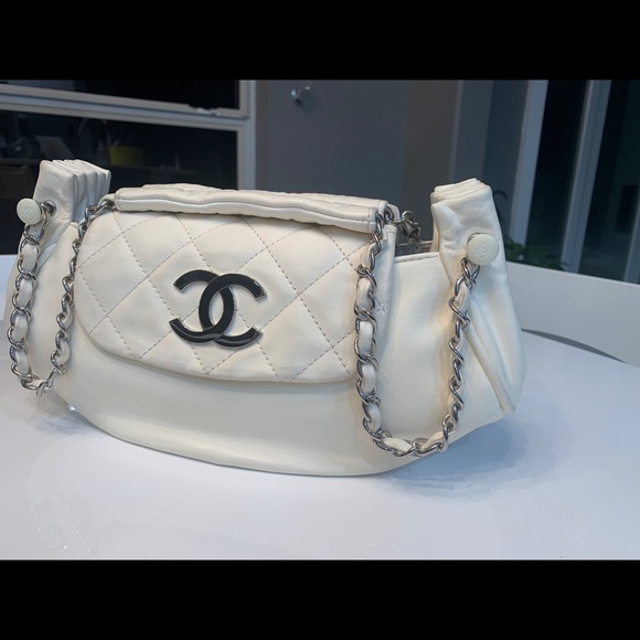 CHANEL | Bags | Authentic Chanel Rare Off White Accordion Handbag ...